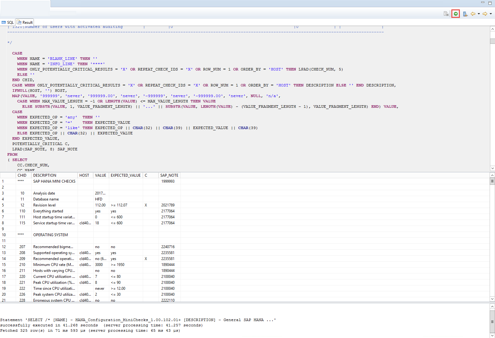 SAP HANA: System check queries. - Buceando en la Memoria